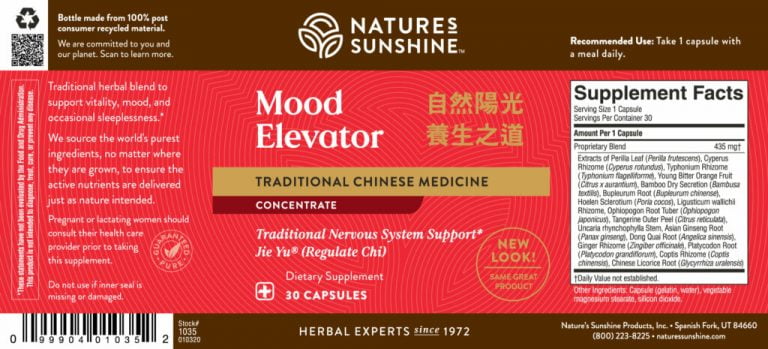 Natures's Sunshine Mood Elevator TCM 30 Capsules (Stock: 1035)