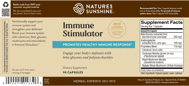 Natures's Sunshine Immune Stimulator 90 Capsules (Stock: 1839)