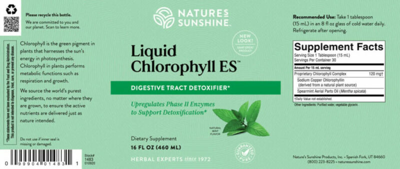 Natures's Sunshine Liquid Chlorophyll ES 2 bottles (16 oz each) (Stock ...