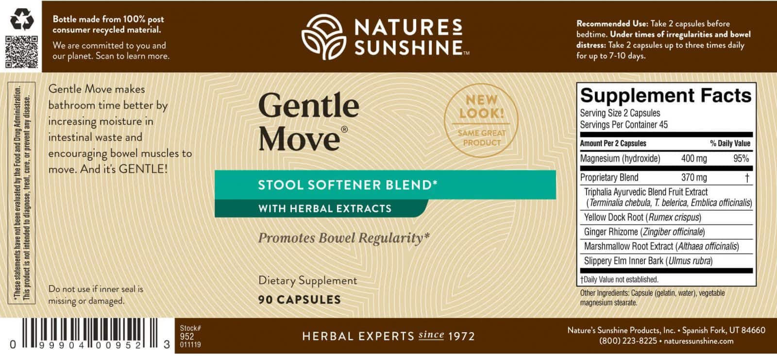 Natures's Sunshine Gentle Move 90 Capsules (Stock: 952)