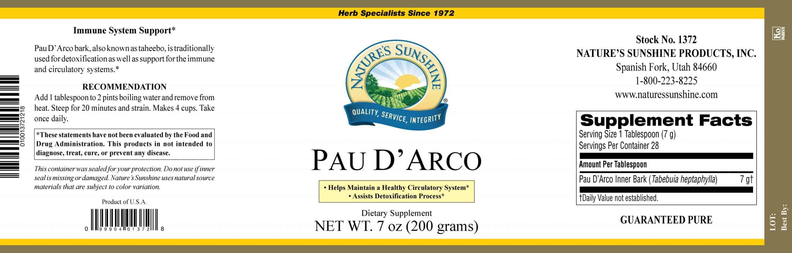 Pau D'Arco by Nature's Sunshine